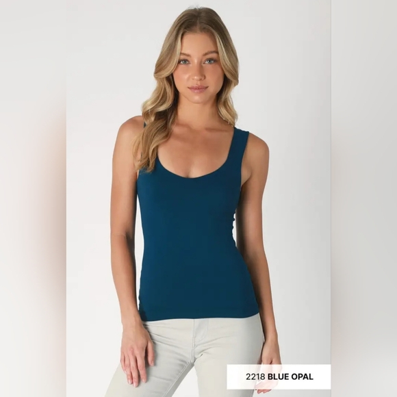 Nikibiki | Tops | 658 Nikibiki Clean Line Sweet Heart Tank Blue Opal ...